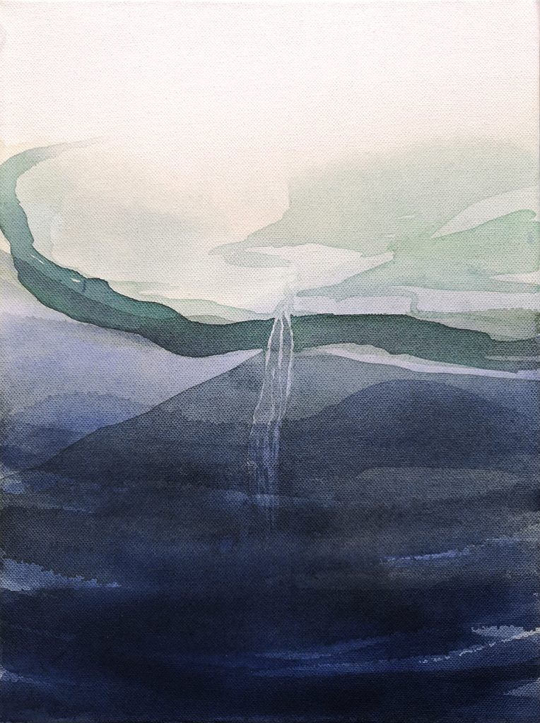 Abstract Painting For Sale With River Valley And Waterfall 01 – AP Global